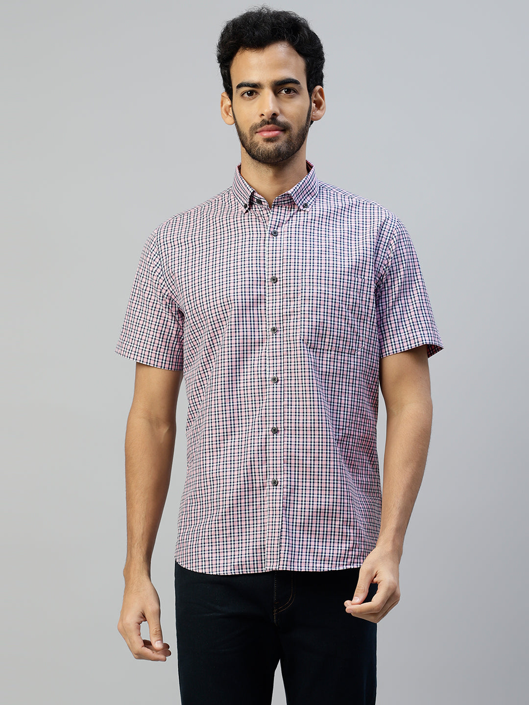 Buy Pink Checks Formal Shirt for Men – Donvino